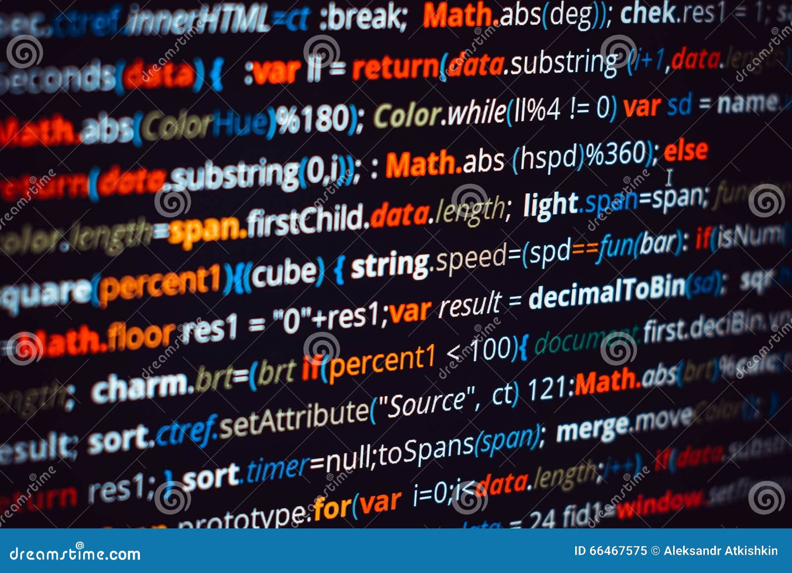 Abstract Program Code Stock Image Image Of Html Javascript 66467575