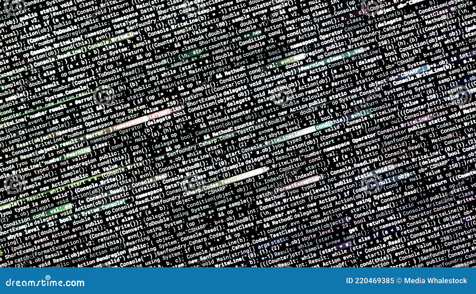 Abstract Program Code is Written on the Screen, Seamless Loop. Animation Stock Image - Image of ...