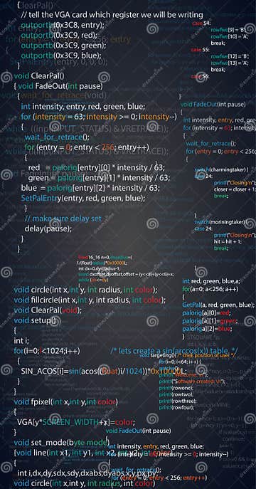 Program Script Code stock vector. Illustration of screen - 210691962