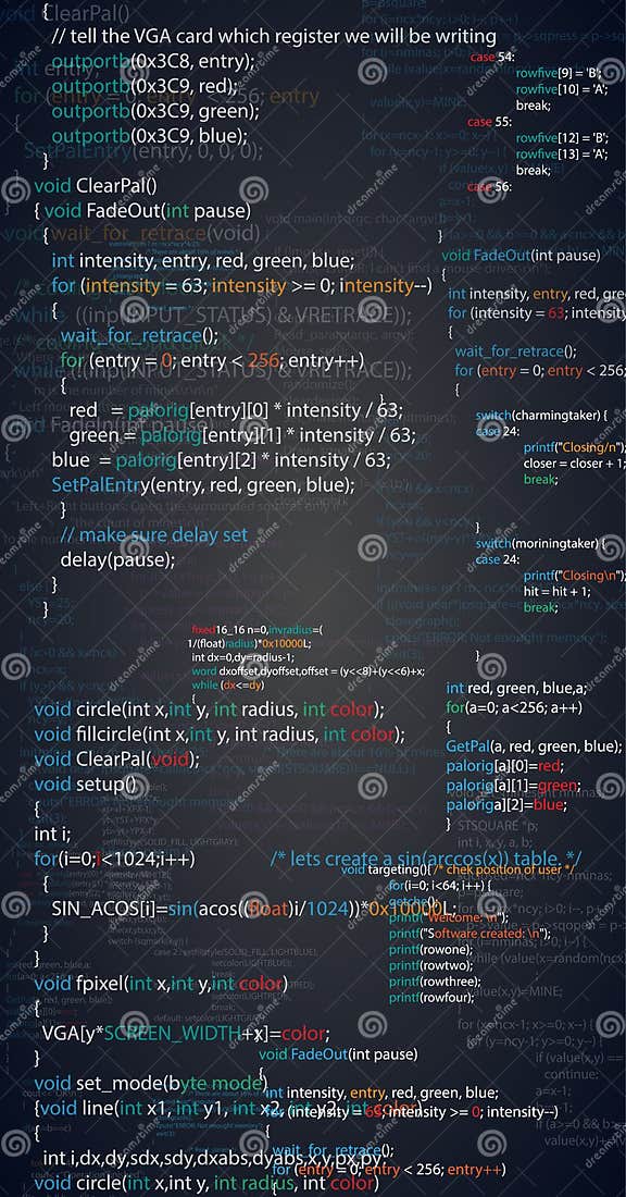 Program Script Code stock vector. Illustration of screen - 210691962