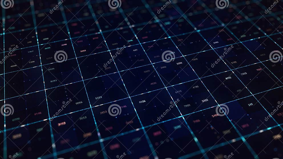 Abstract Programming Code, Technological Background. Animation ...