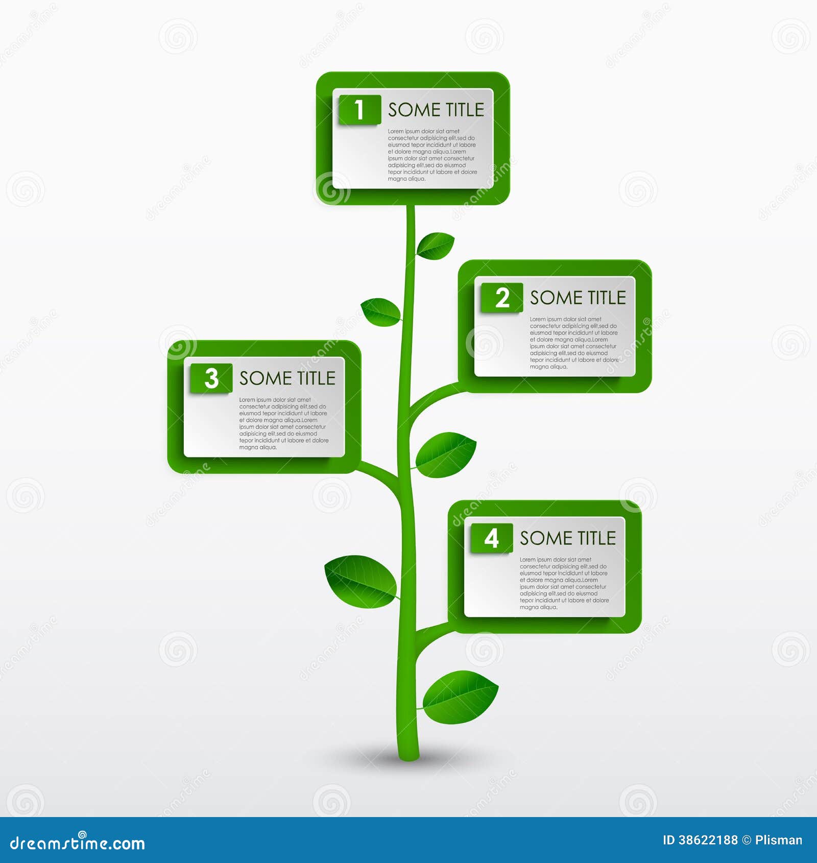 Abstract Progress Eco Green Tree Template Stock Vector - Illustration ...