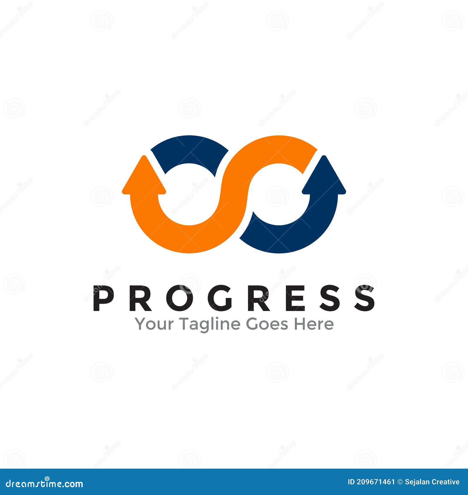 Abstract Progress Logo Template Design. Stock Vector - Illustration of ...
