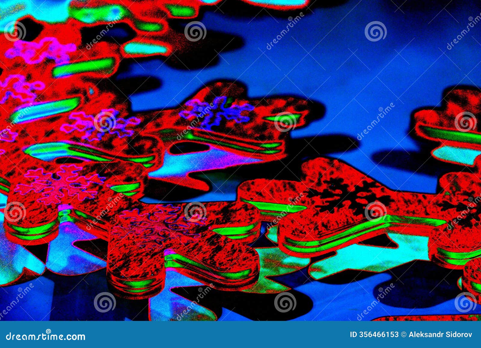 Abstract, Props on Set, Changed Color Scheme 2 Stock Image - Image of ...