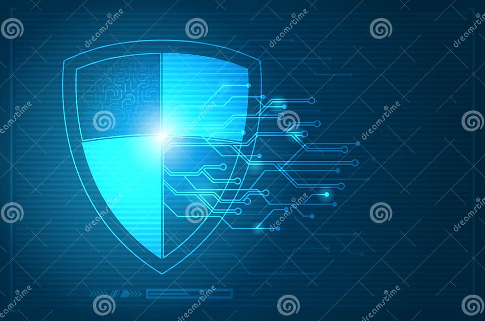 Abstract Protection Concept of Digital and Technological Stock Vector ...
