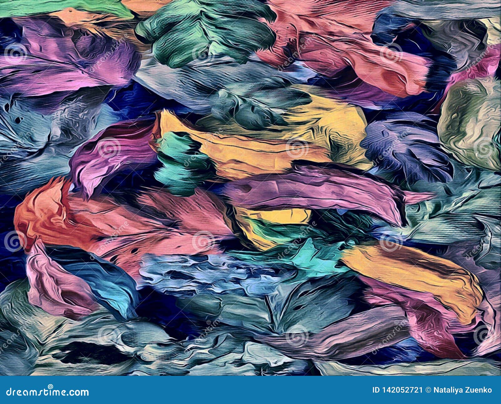 Abstract Psychedelic Background with the Texture of Applying ...