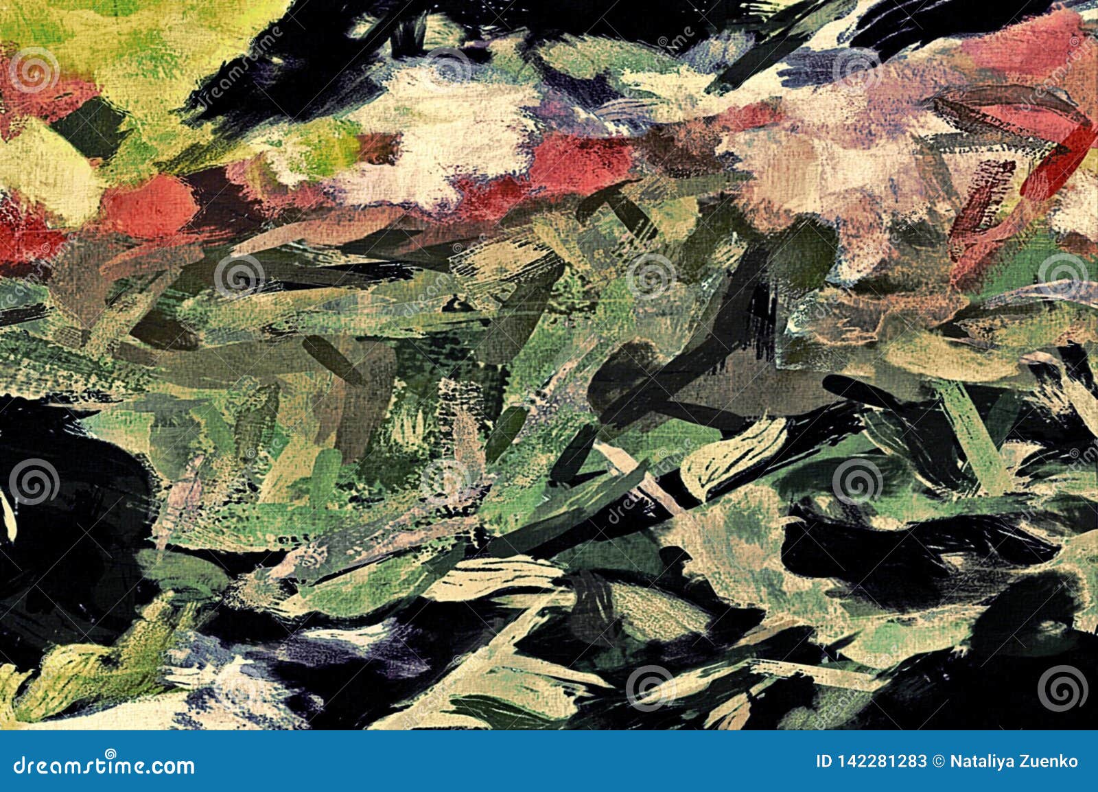 Abstract Psychedelic Background with the Texture of Applying ...