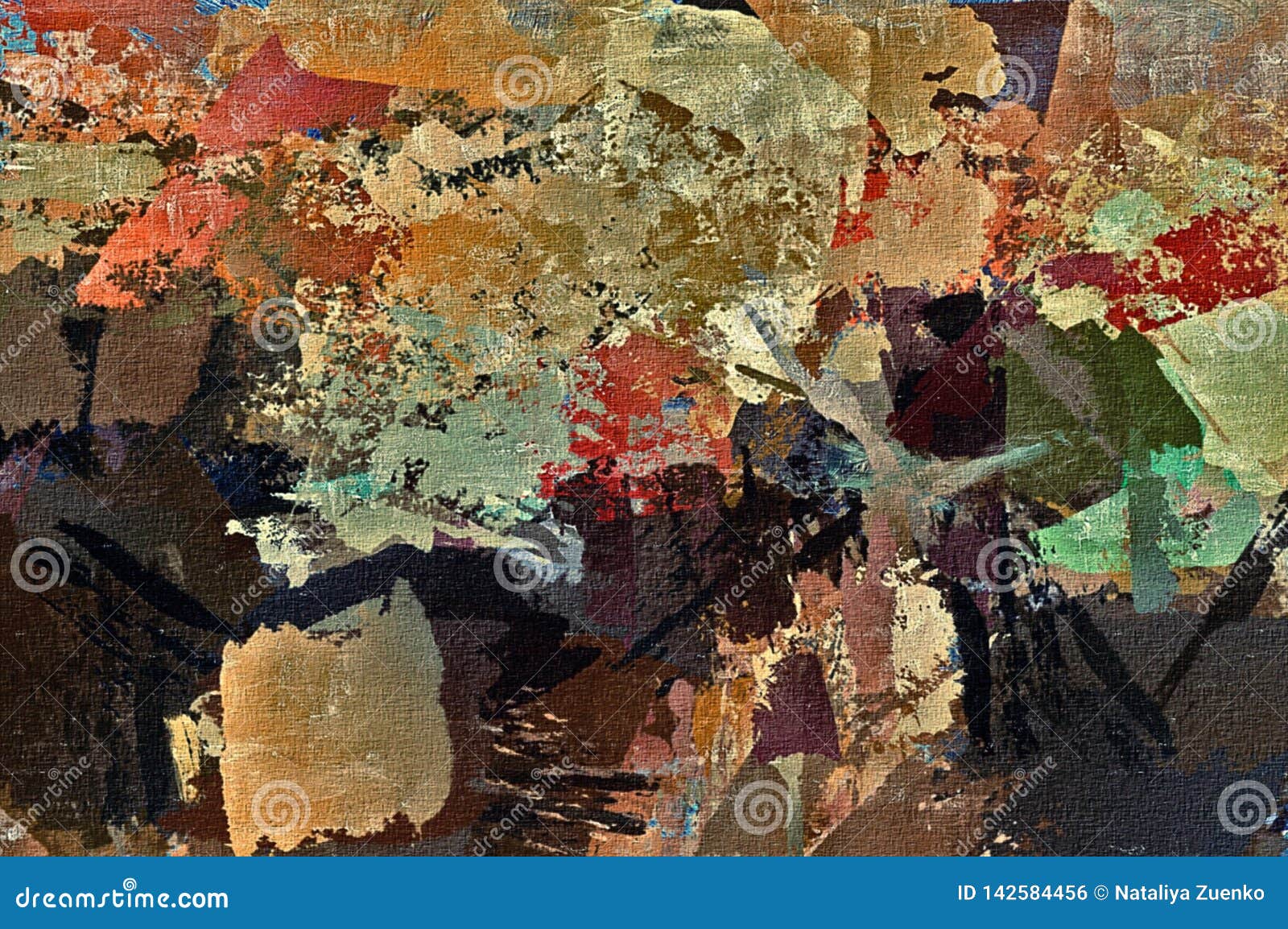 Abstract Psychedelic Background with the Texture of Applying ...