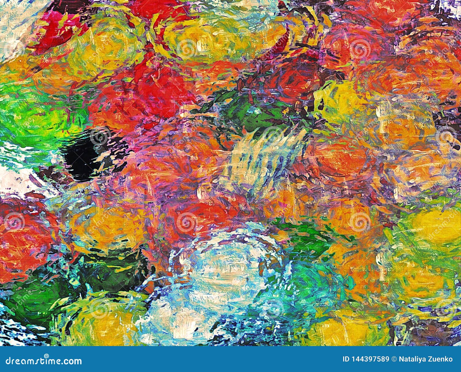 Abstract Psychedelic Background with the Texture of Applying ...