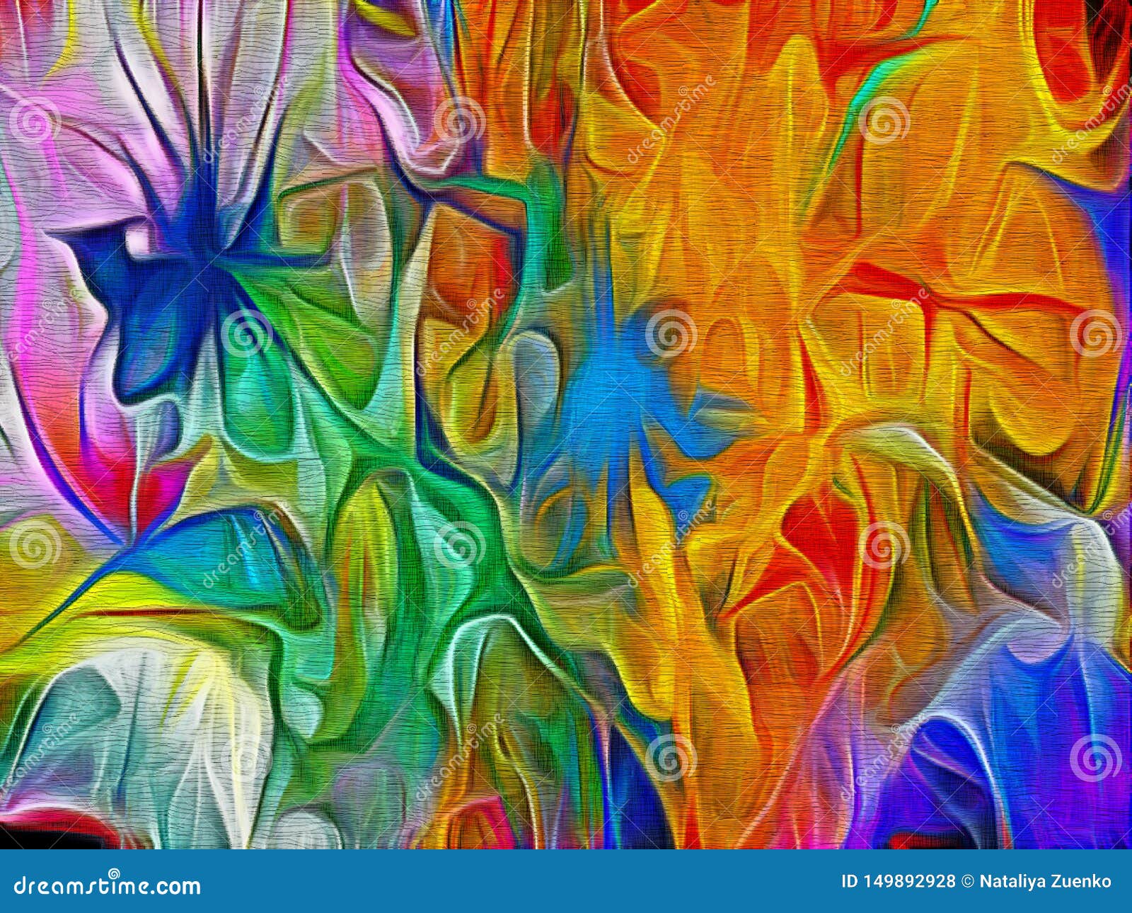 Abstract Psychedelic Background, Texture Color Pencil Stylization for ...