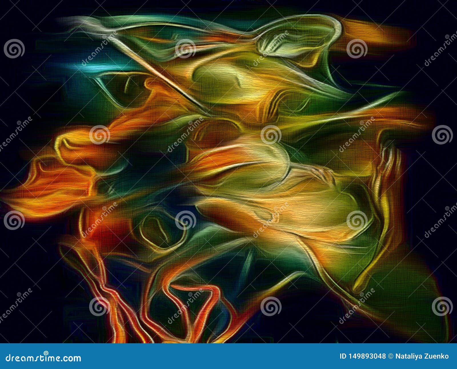 Abstract Psychedelic Background, Texture Color Pencil Stylization for ...