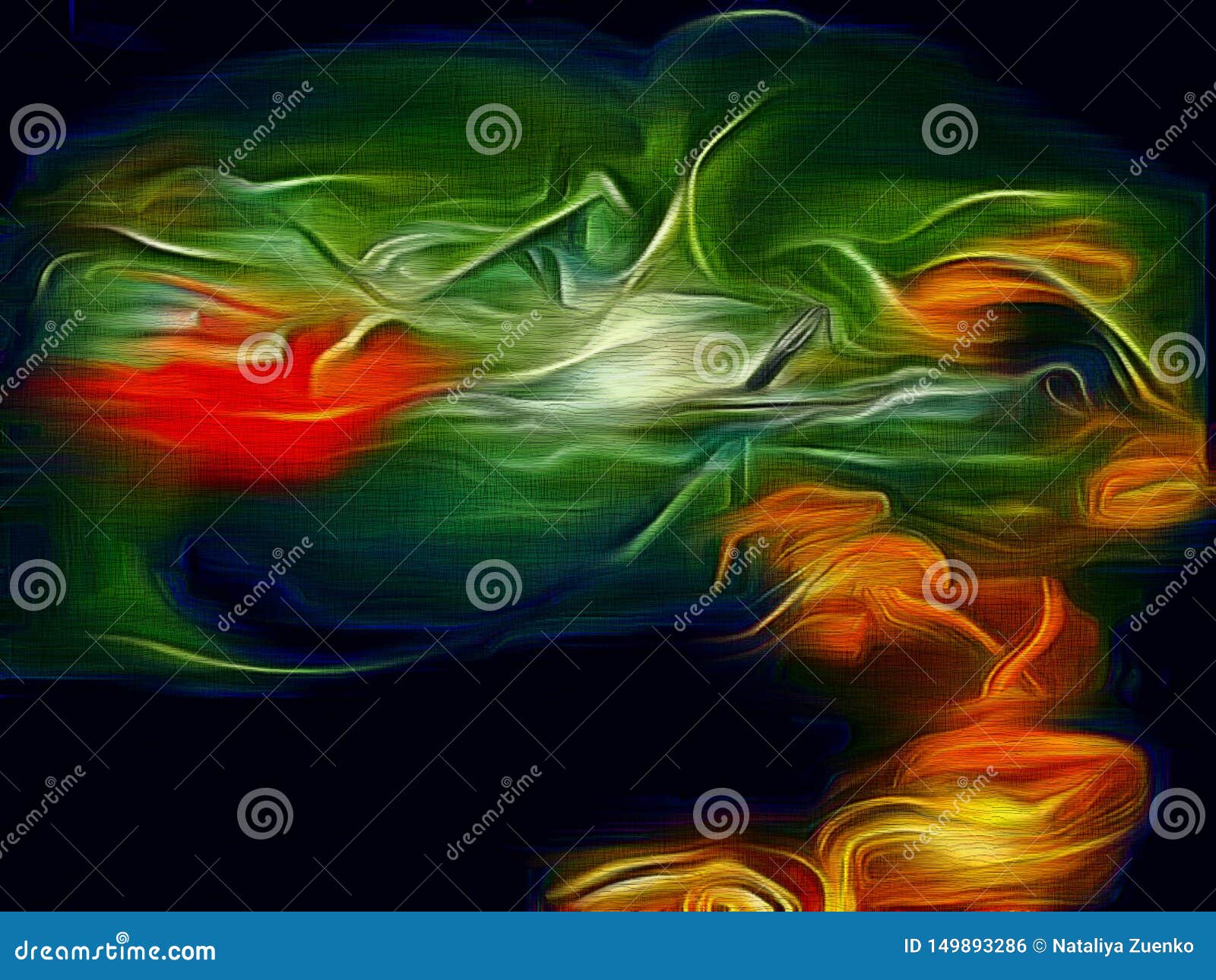 Abstract Psychedelic Background, Texture Color Pencil Stylization for ...