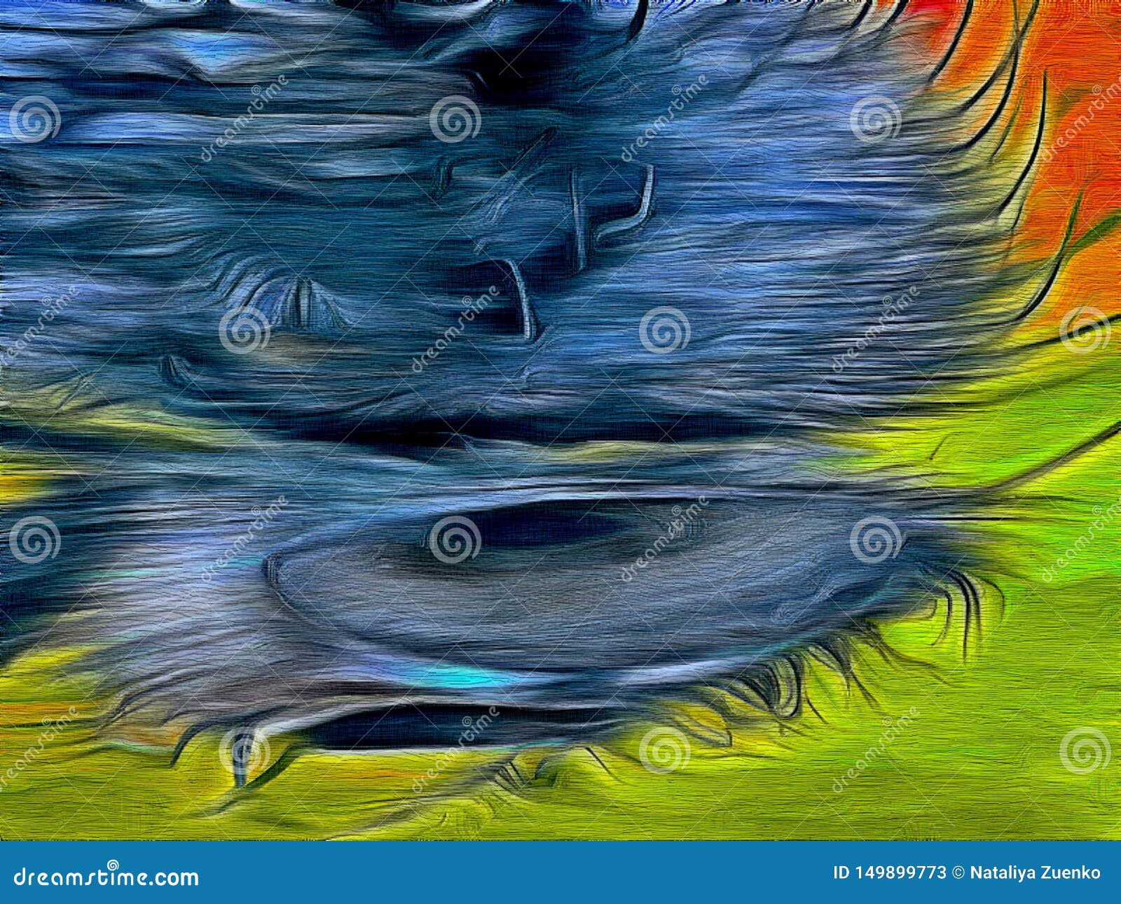 Abstract Psychedelic Background, Texture Color Pencil Stylization for ...