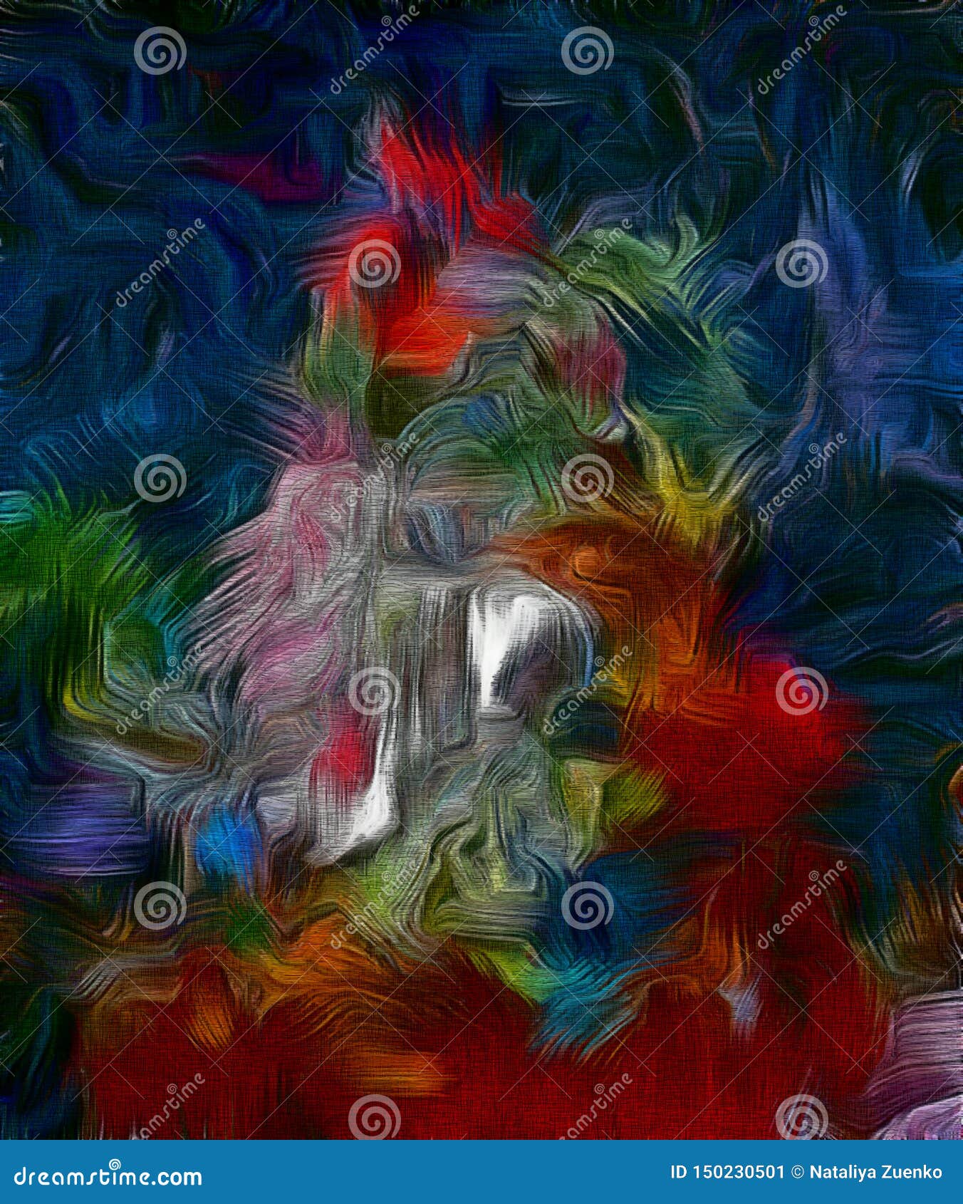 Abstract Psychedelic Background Texture Color Pencil Stylization for ...