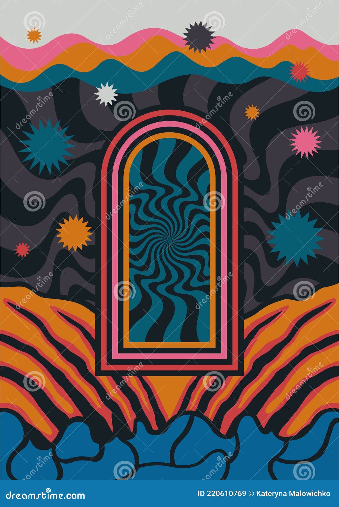 Abstract Psychedelic Background Vector Illustration Stock Vector ...
