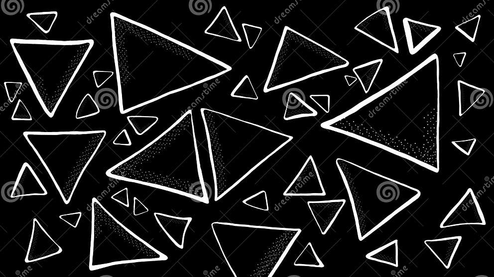 Abstract Psychedelic Black and White Triangles. Stock Illustration ...