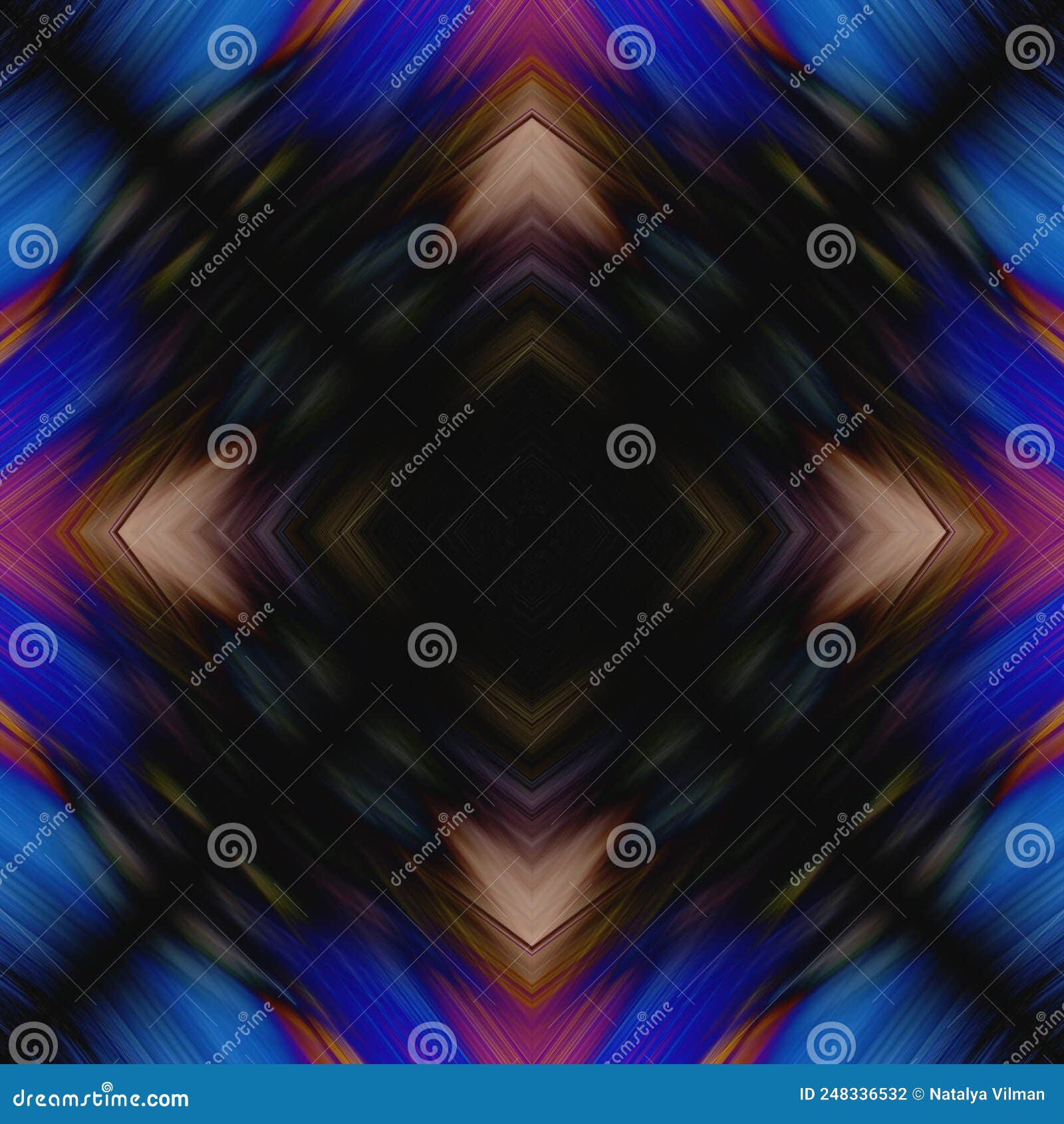 Psychedelic Blue Colored Optical Illusion Lines Vector Insane Art ...