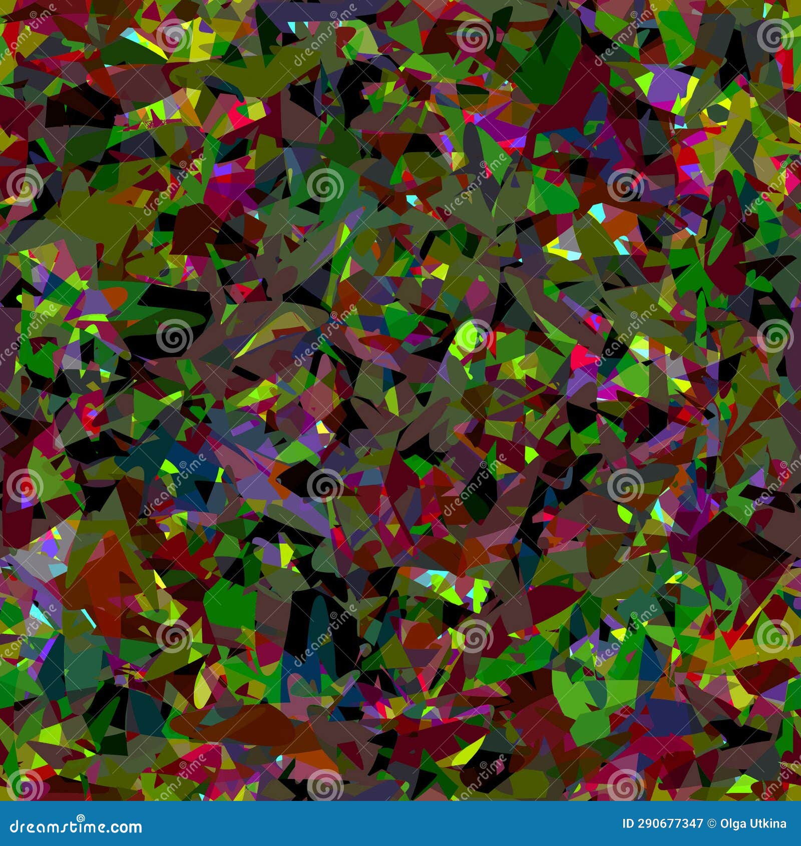 Abstract Psychedelic Bold Colored Layered Geometric Seamless Pattern ...