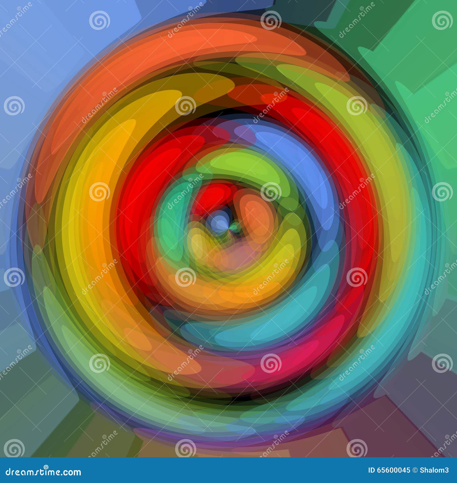 Abstract Psychedelic Circle Space Composed of Colorful Splashes Stock ...