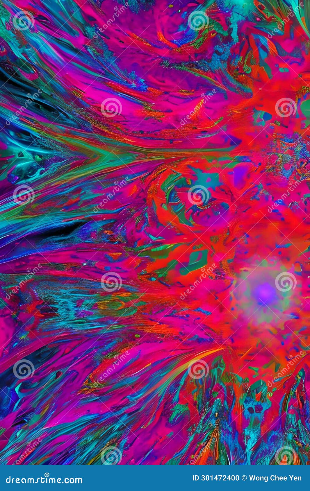 Abstract Psychedelic Colourful Splatter Splash Illustration Stock ...