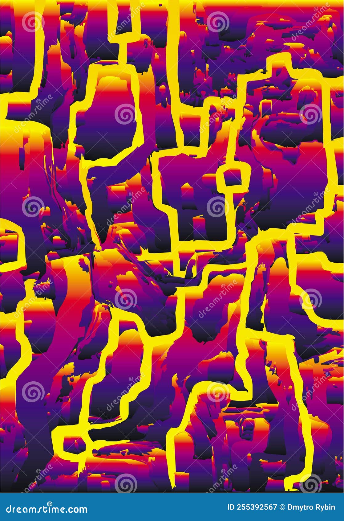 Abstract Psychedelic Composition of Bright Spectral Colors. Stock ...