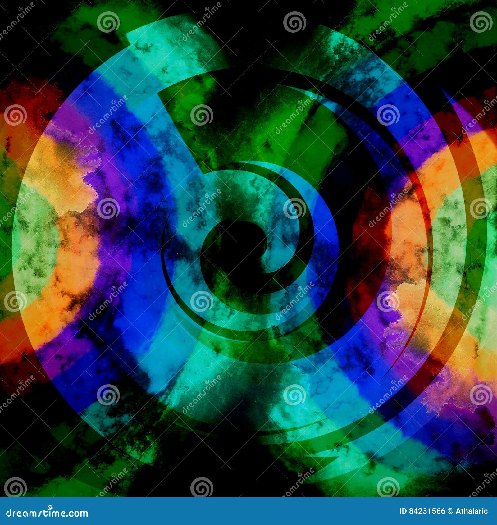 Abstract Psychedelic Dark Colors Background Stock Illustration ...