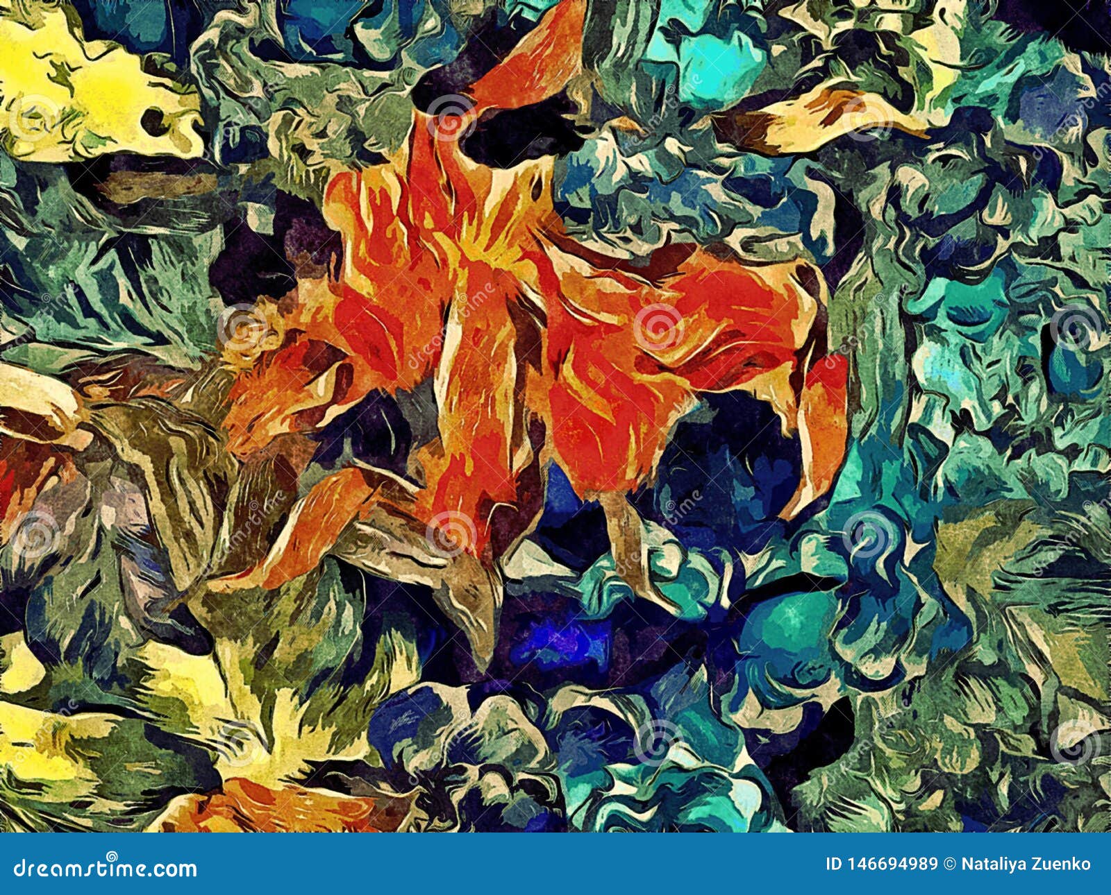 Abstract Psychedelic Grunge Background Graphic Stylization on a ...