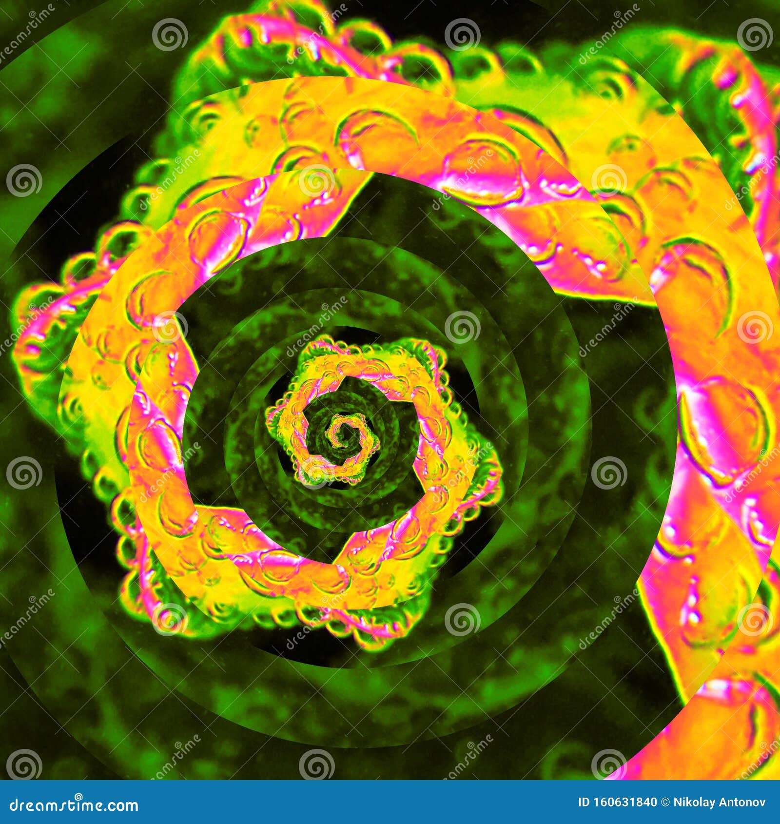Abstract Psychedelic Pattern Background. Droste Infinity Effect ...