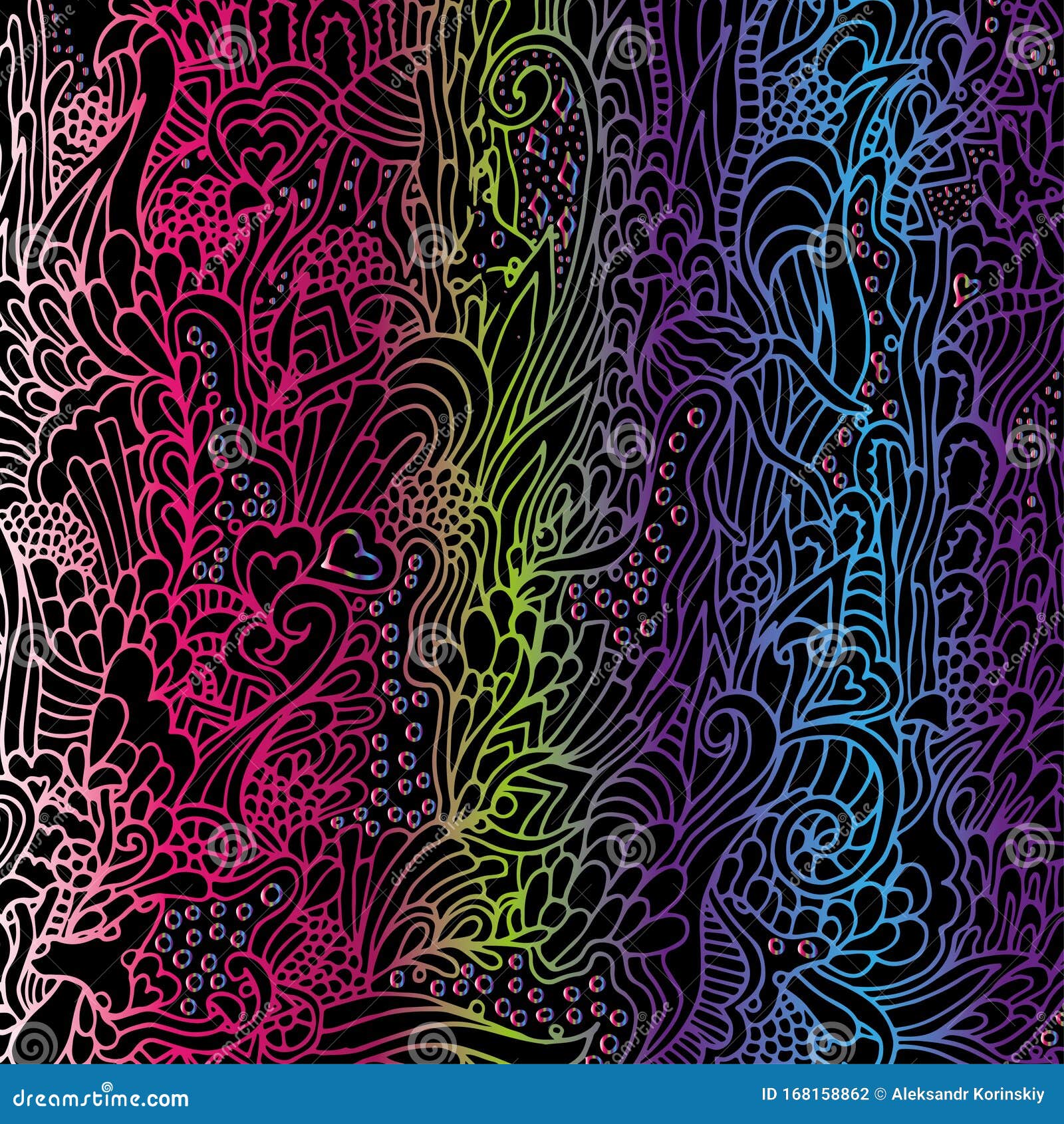 Abstract, Psychedelic Pattern. Stock Illustration - Illustration of ...