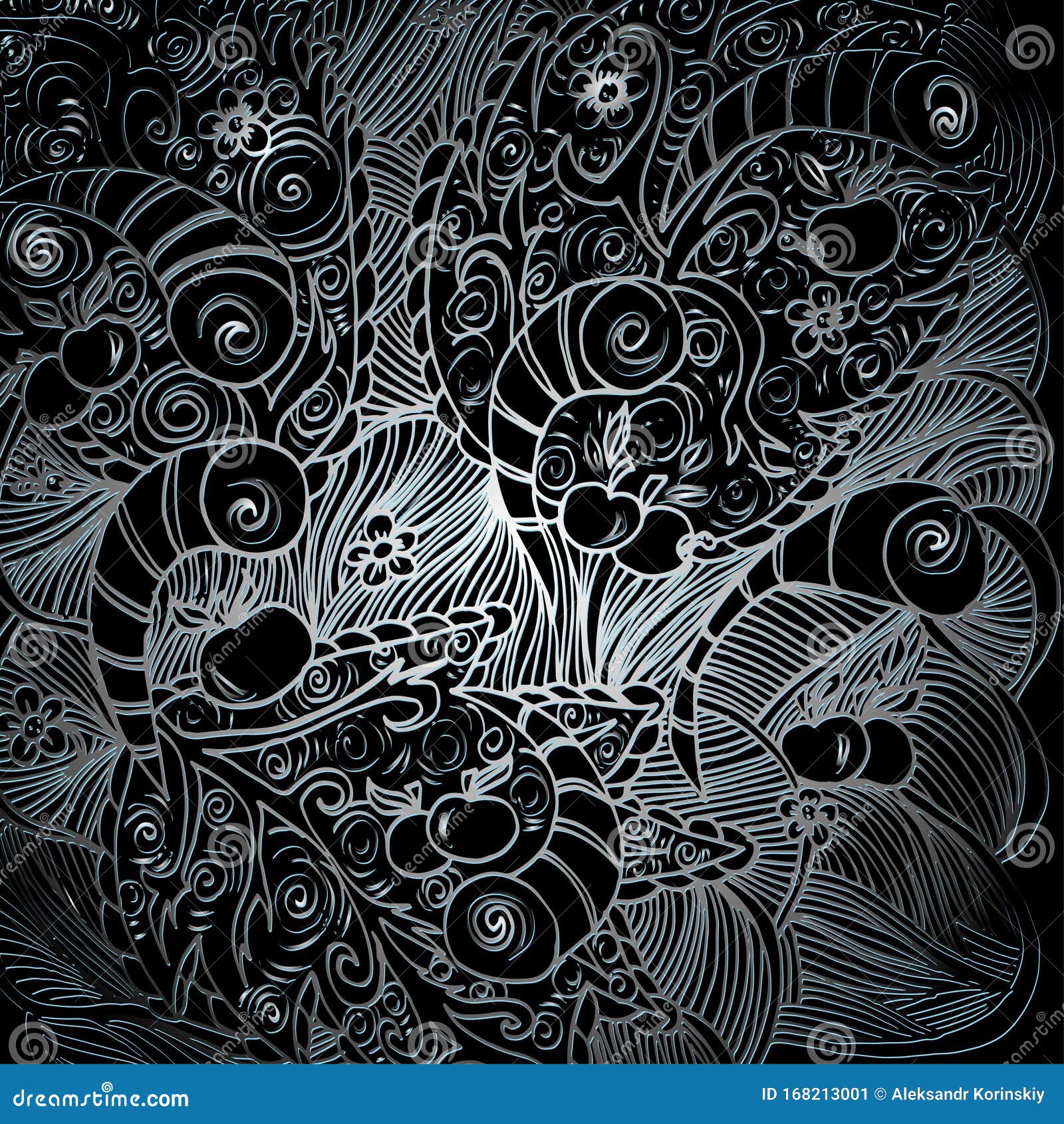 Abstract, Psychedelic Pattern. Stock Vector - Illustration of drawn ...