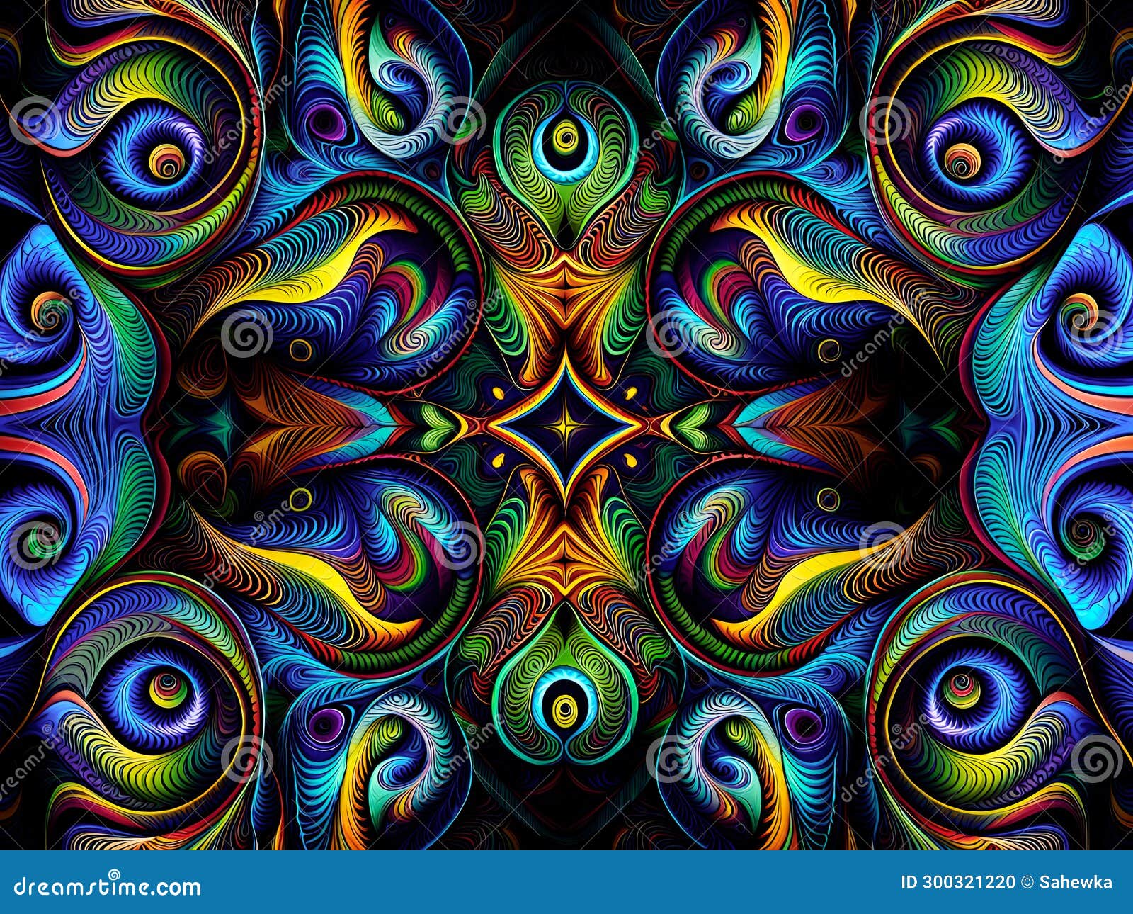 Abstract Psychedelic Pattern, Seamless Wavy Wallpaper, Texture Stock ...