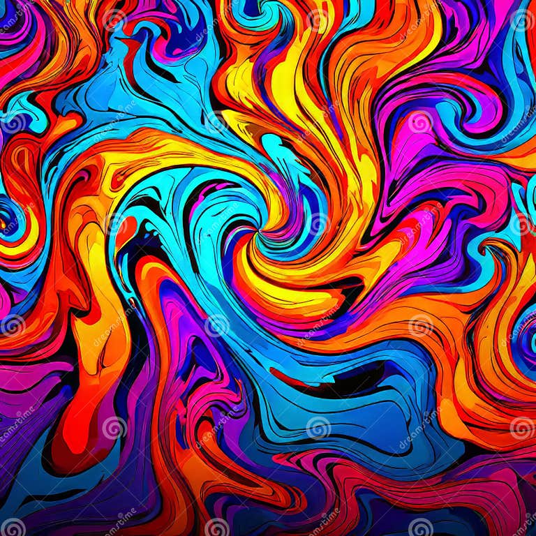 Abstract Psychedelic Pattern a Pattern of Swirling and Psychedl Stock ...