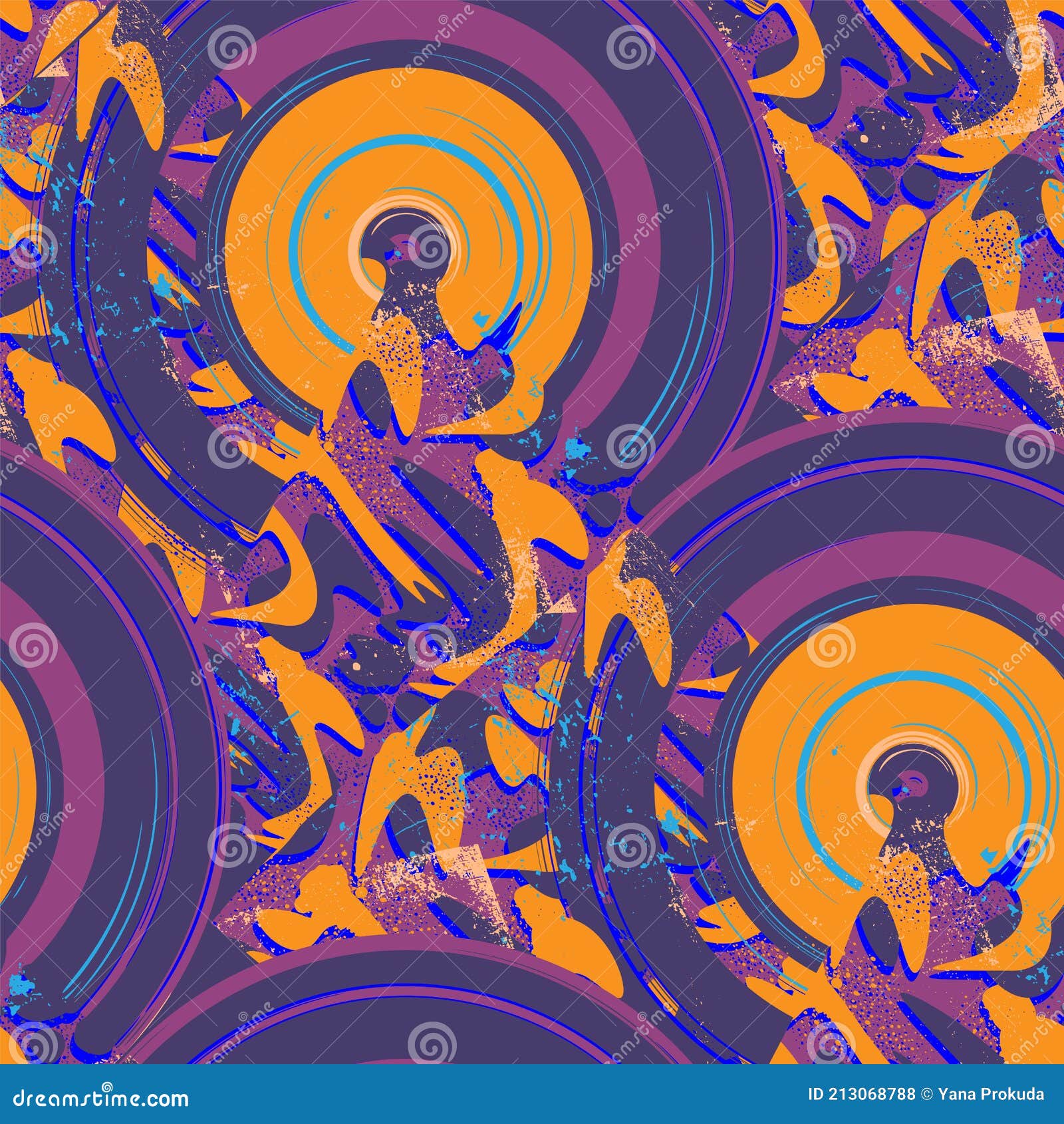 Abstract Psychedelic Seamless Pattern for Textile, Texture, Prints ...