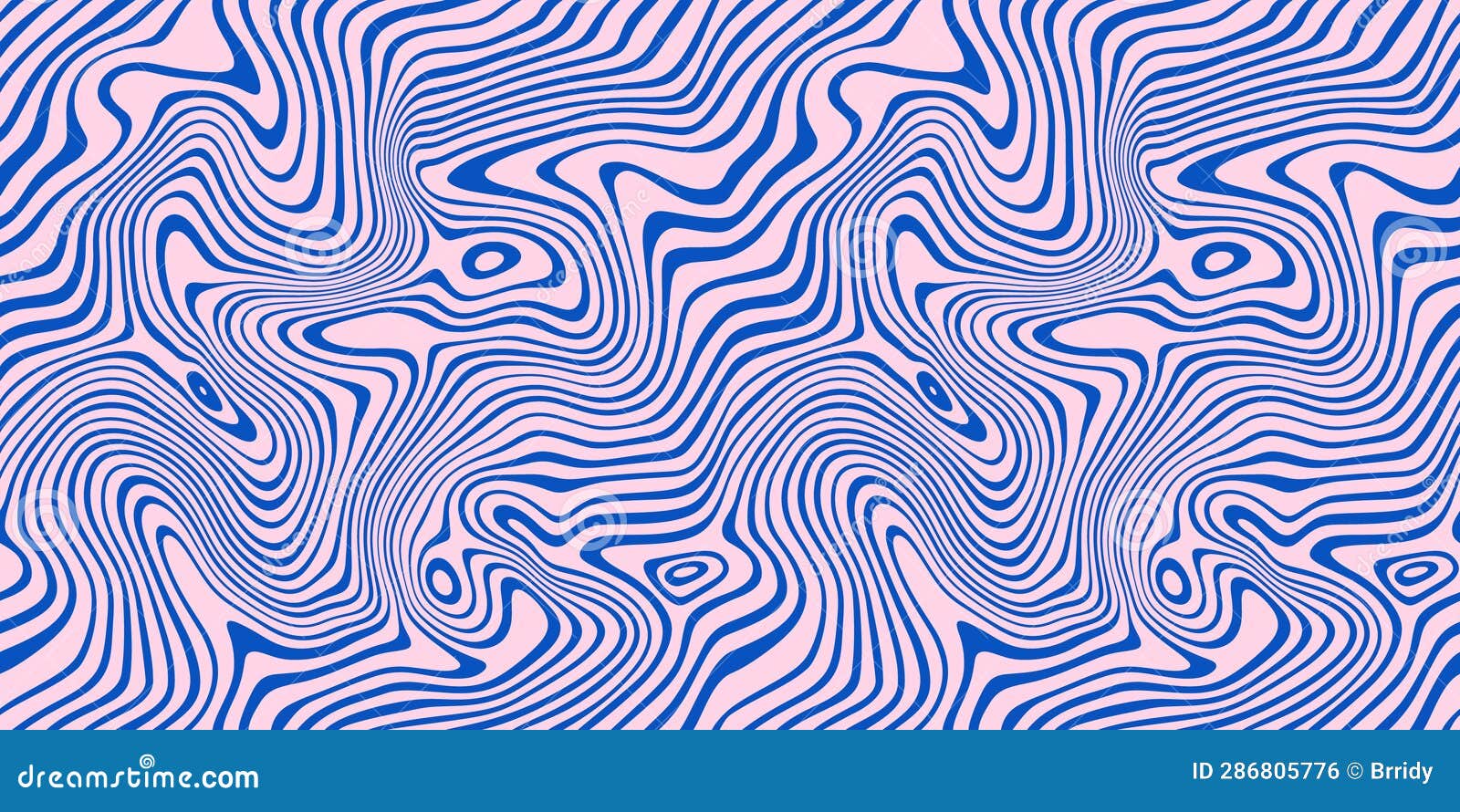 Abstract Psychedelic Seamless Pattern with Waves. Vector Trippy Liquid ...