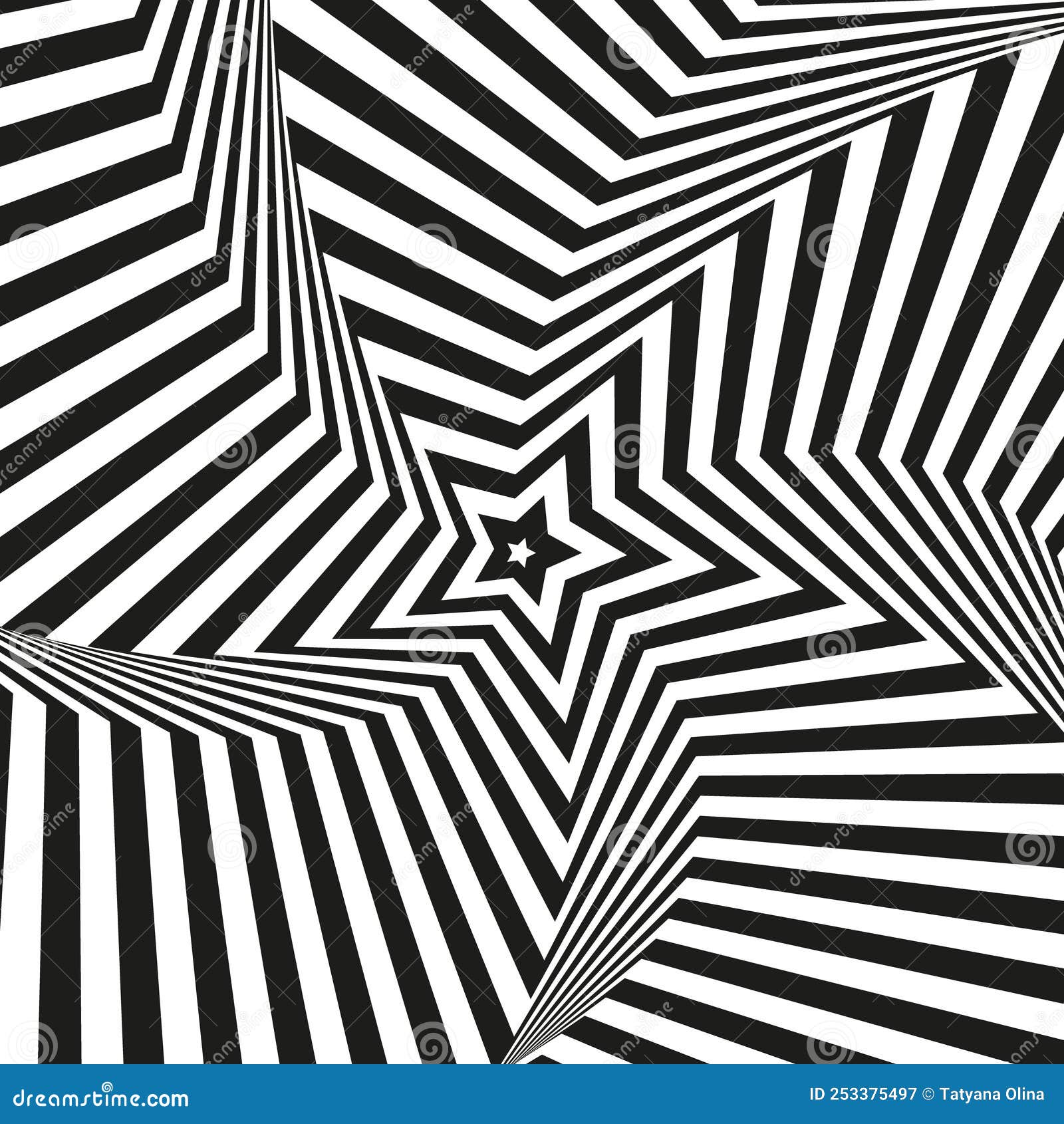 Abstract Psychedelic Star Optical Illusion Stock Vector - Illustration ...