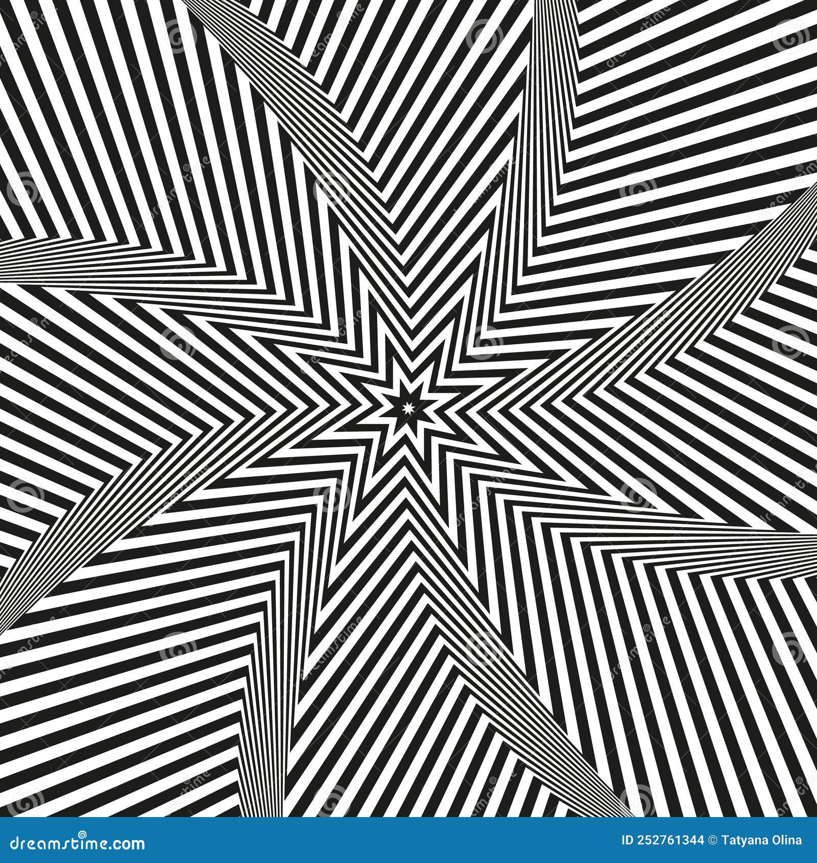 Abstract Psychedelic Star Optical Illusion Stock Vector - Illustration ...