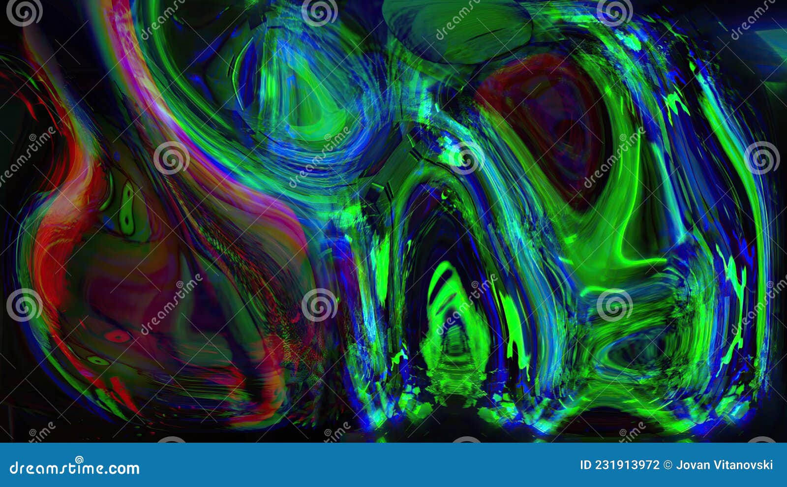 Abstract Psychedelic and Weird Digital Futuristic Background Stock ...