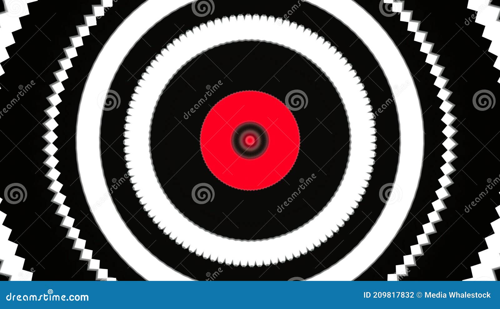 Abstract Pulsating Circles or Radio Waves of Black, White, and Red ... Abstract Pulsating Circles or Radio Waves of Black, White, and Red ...
