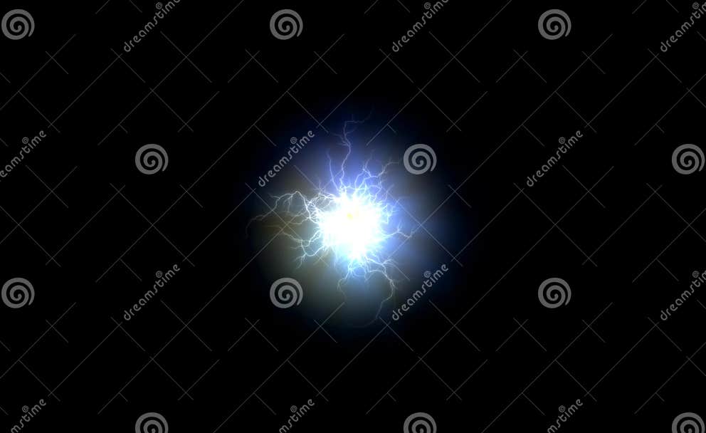 Abstract Pulsating Glow Element from Particles and Dots. Explosion ...