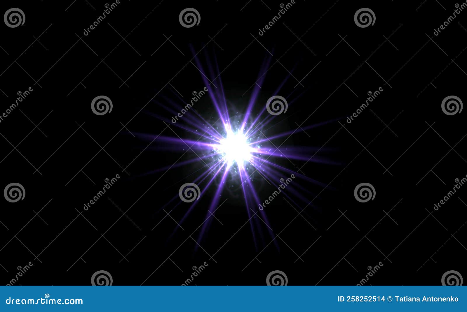 Abstract Pulsating Glow Element from Particles and Dots. Explosion ...