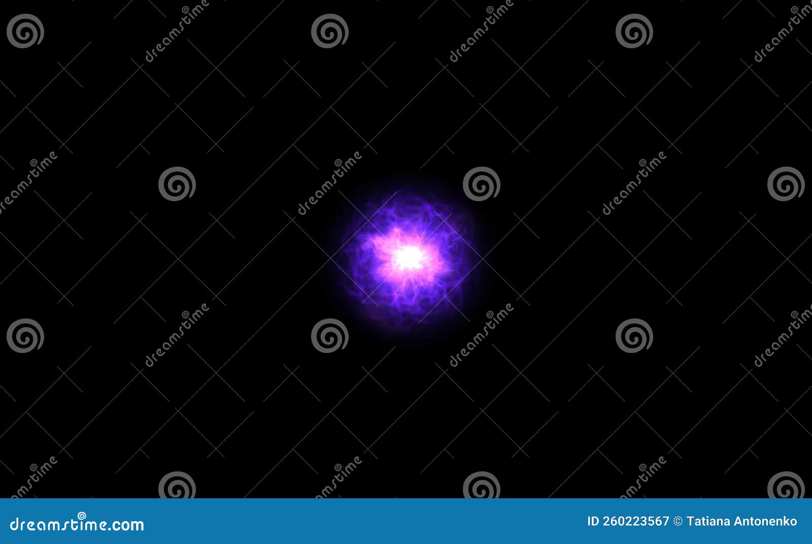 Abstract Pulsating Glow Element from Particles and Dots. Explosion, of ...