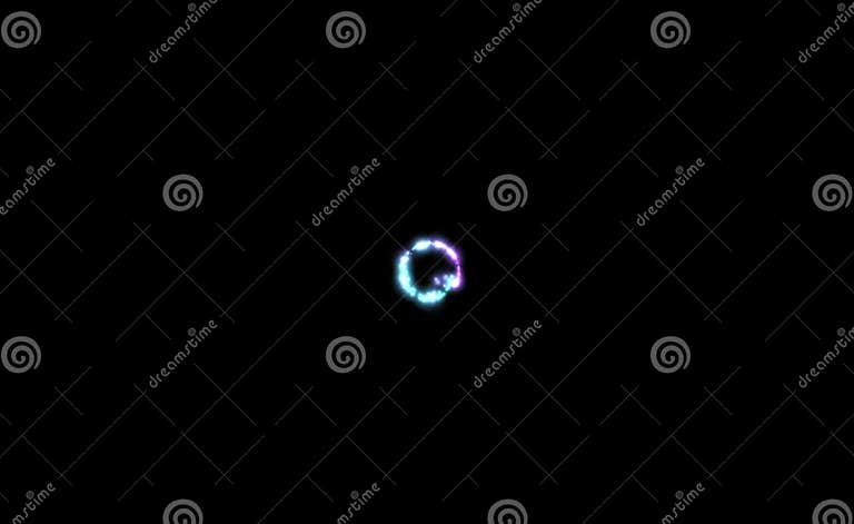 Abstract Pulsating Glow Element from Particles and Dots. Explosion, of Multi-colored Dots ...