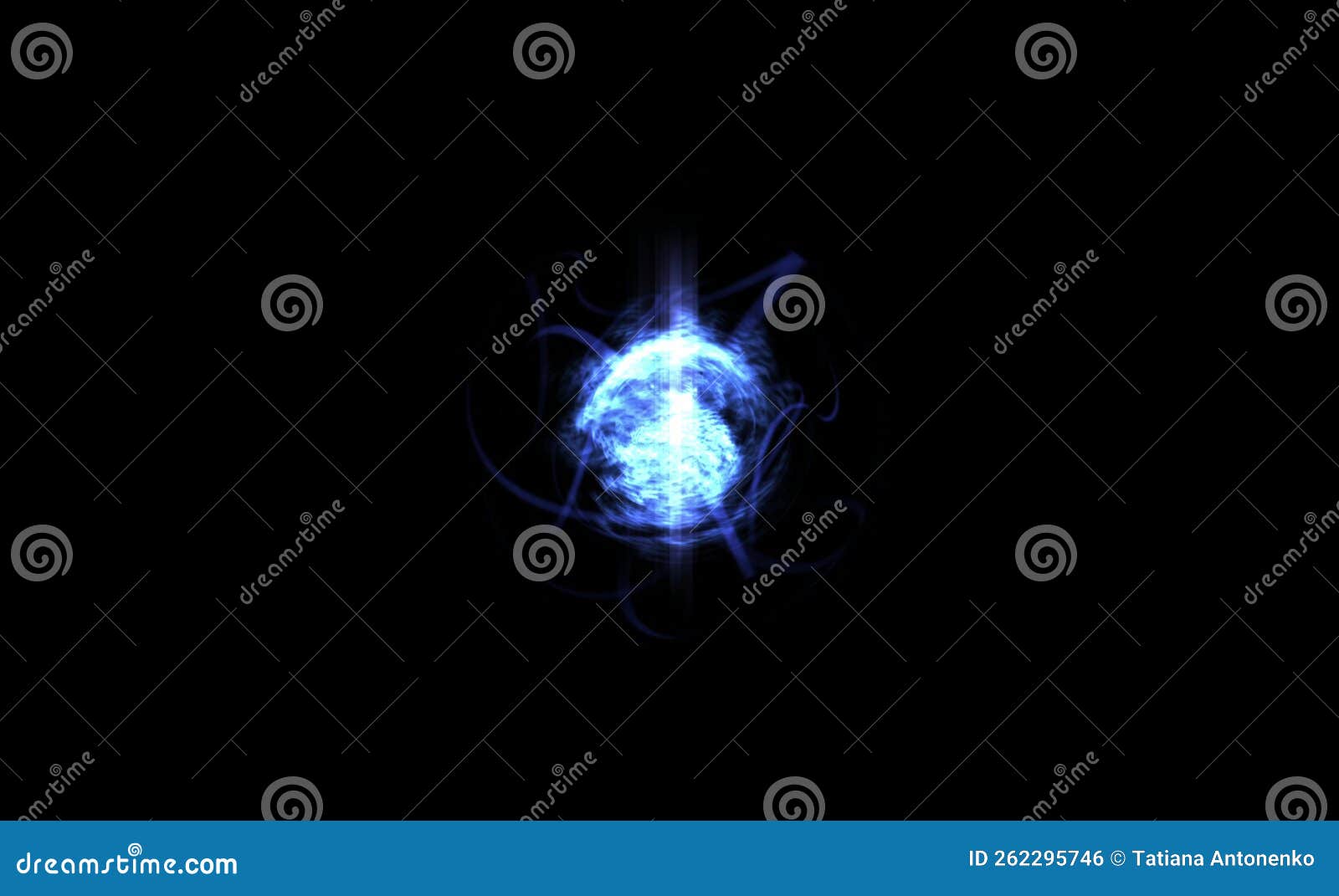 Abstract Pulsating Glow Element from Particles and Dots. Explosion, of ...