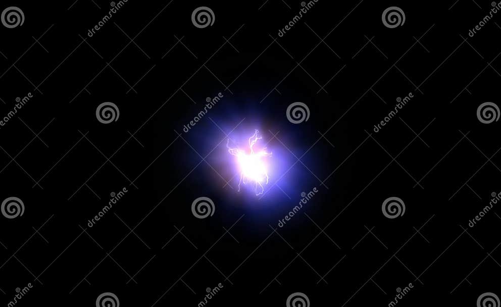 Abstract Pulsating Glow Element from Particles and Dots. Explosion, of ...