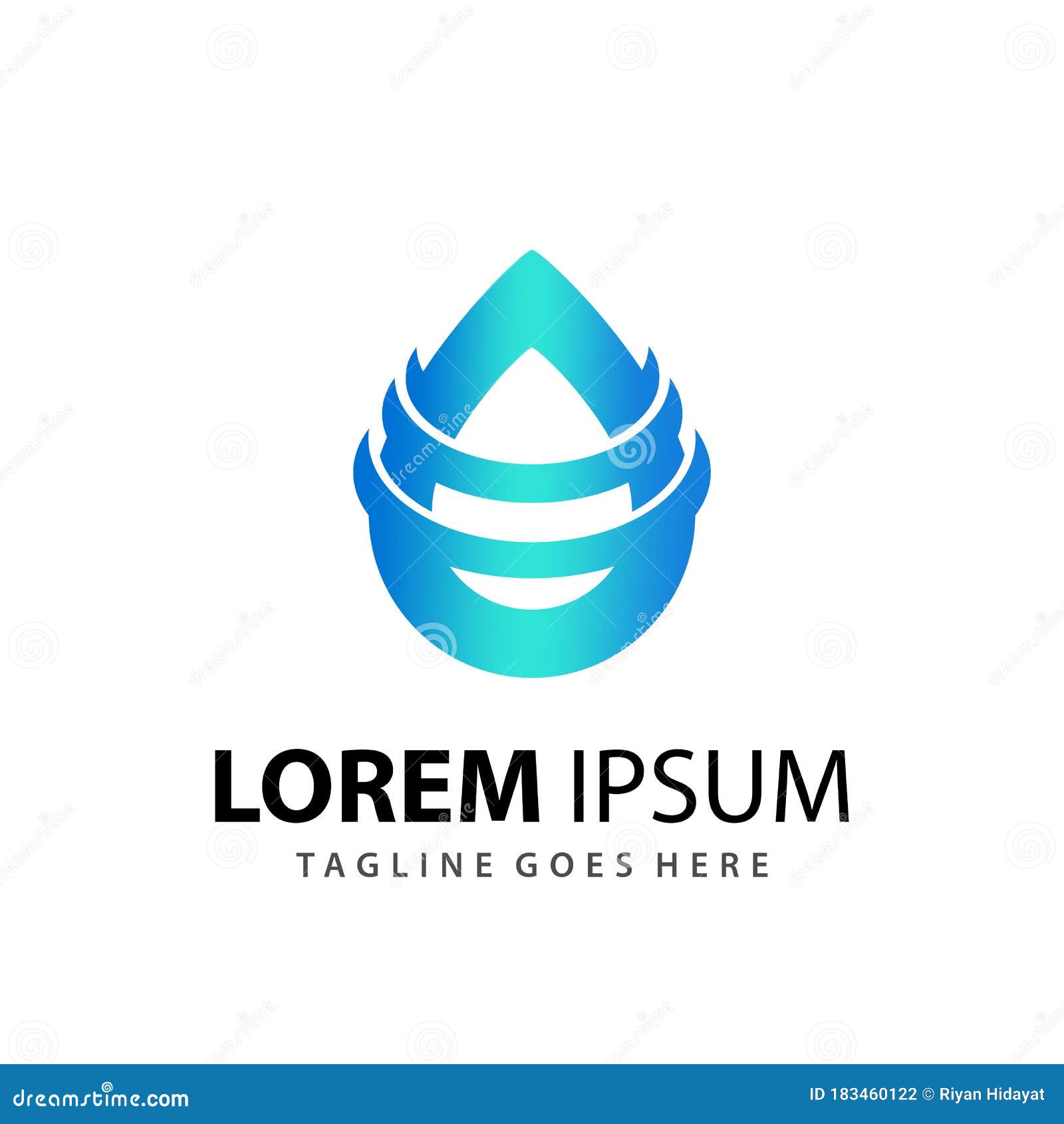 Abstract Pure Drops Logo Design Template Vector Premium Stock Vector ...