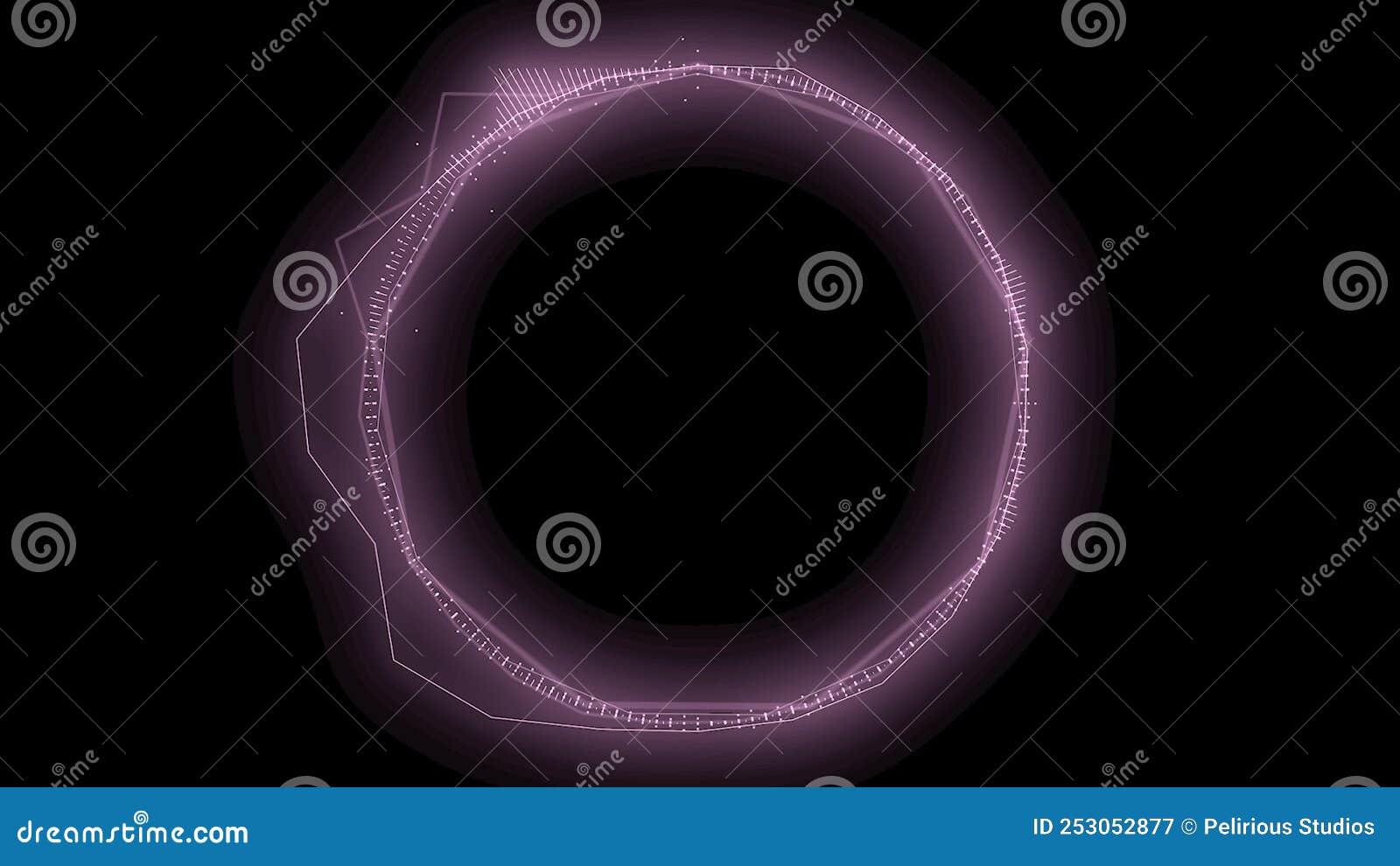 Abstract Purple Audio Spectrum Simulation Ring Equalizer on a Black ...