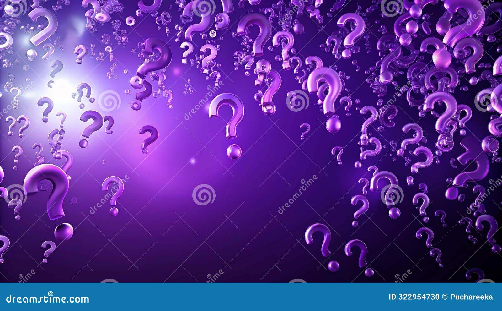 Abstract Purple Background with Flying Question Marks AI-Generated ...