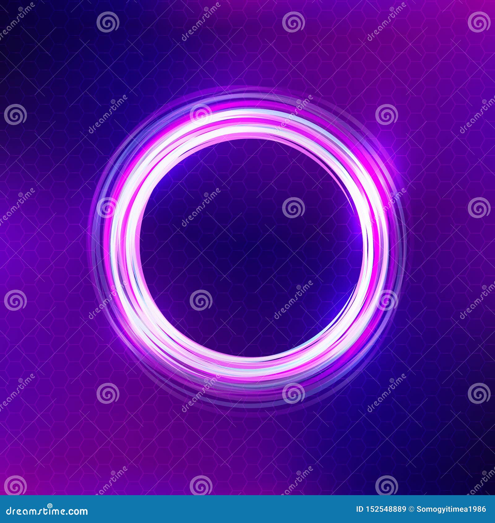 Abstract Purple Background with Illuminated Circle Stock Vector ...