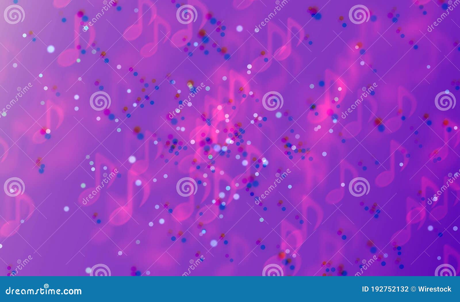 Abstract Purple Background with Music Notes Stock Illustration ...
