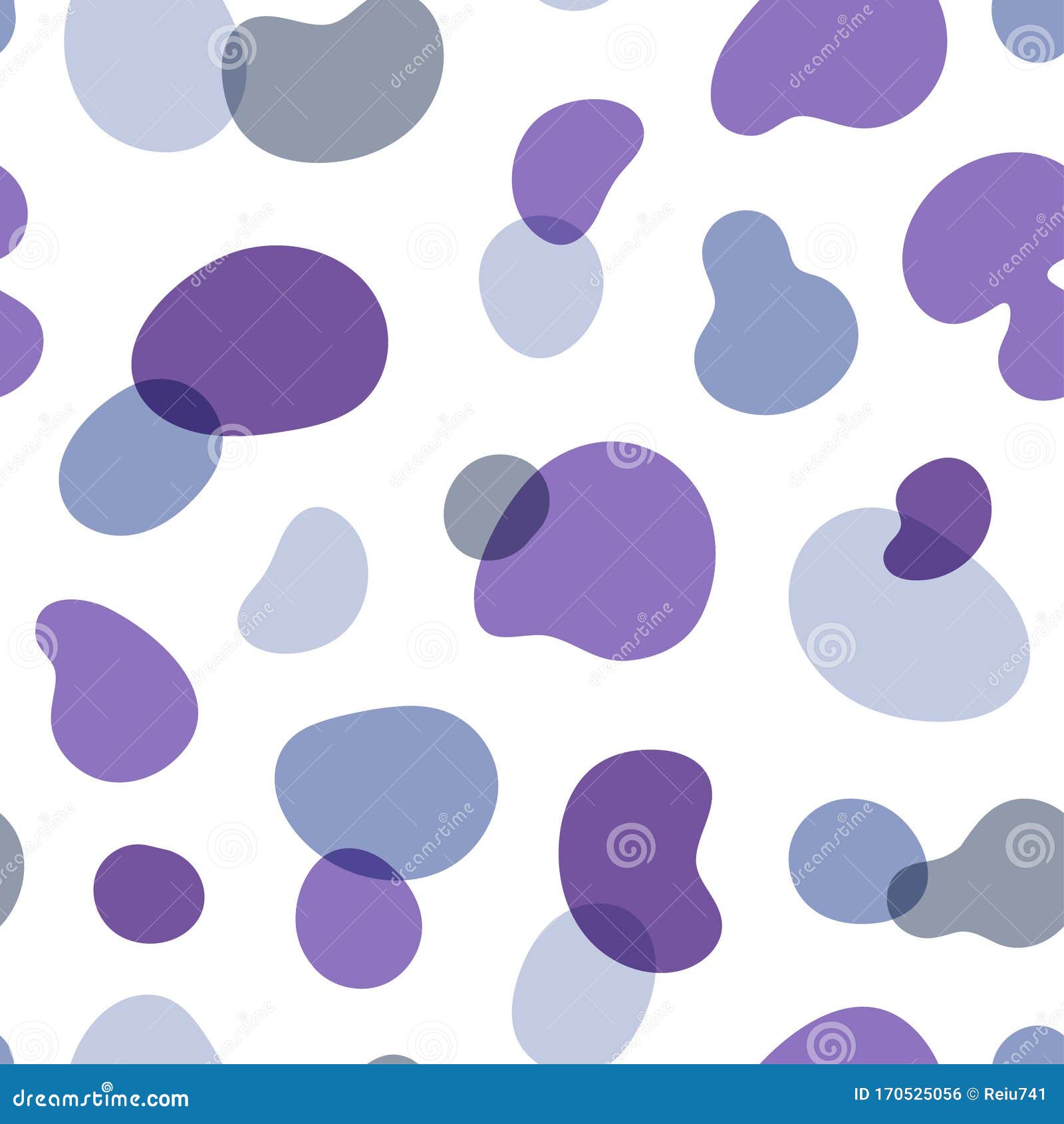 Abstract Purple And Blue Blob Pattern Stock Vector Illustration Of